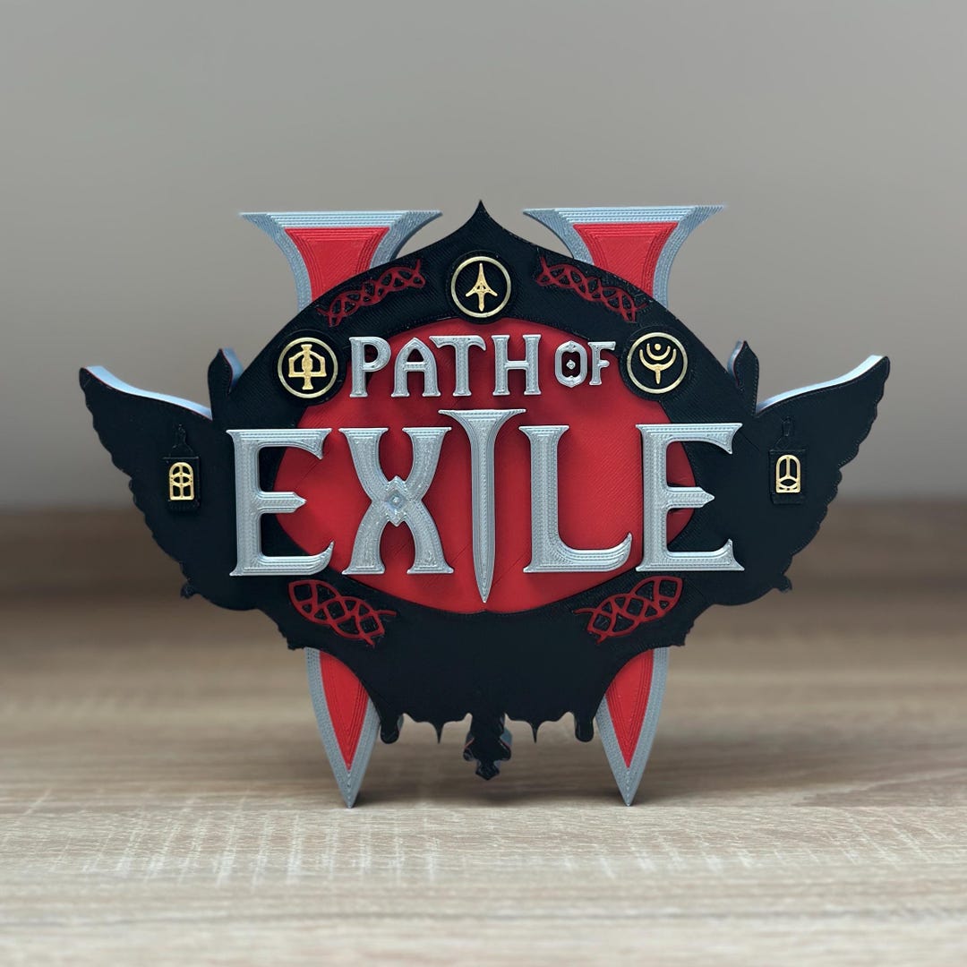 Path of Exile 3D Printed Logo - Perfect Decoration for Gamers ...