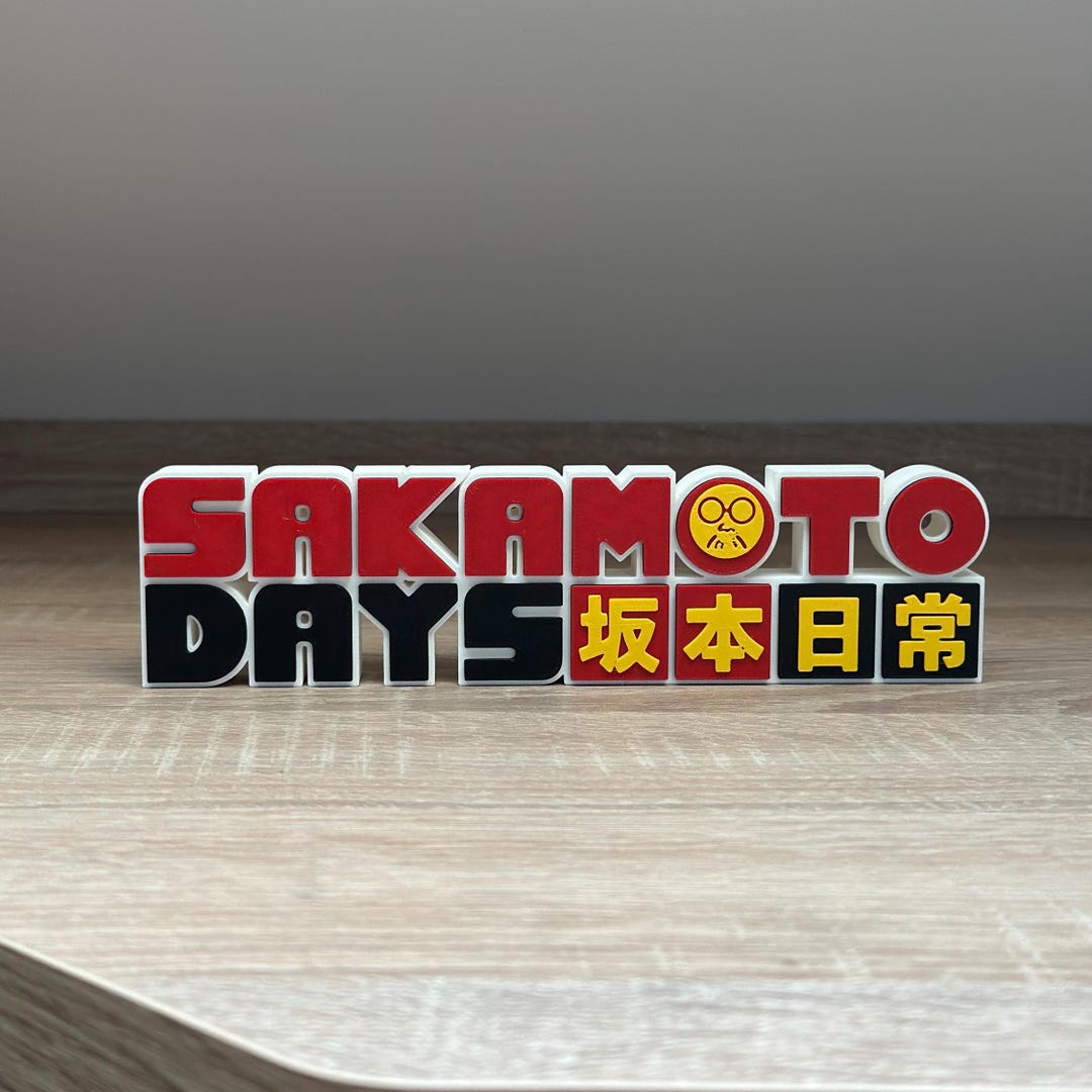 Sakamoto Days Logo Decorative Stand 3D Printed – Anime Display Figure ...