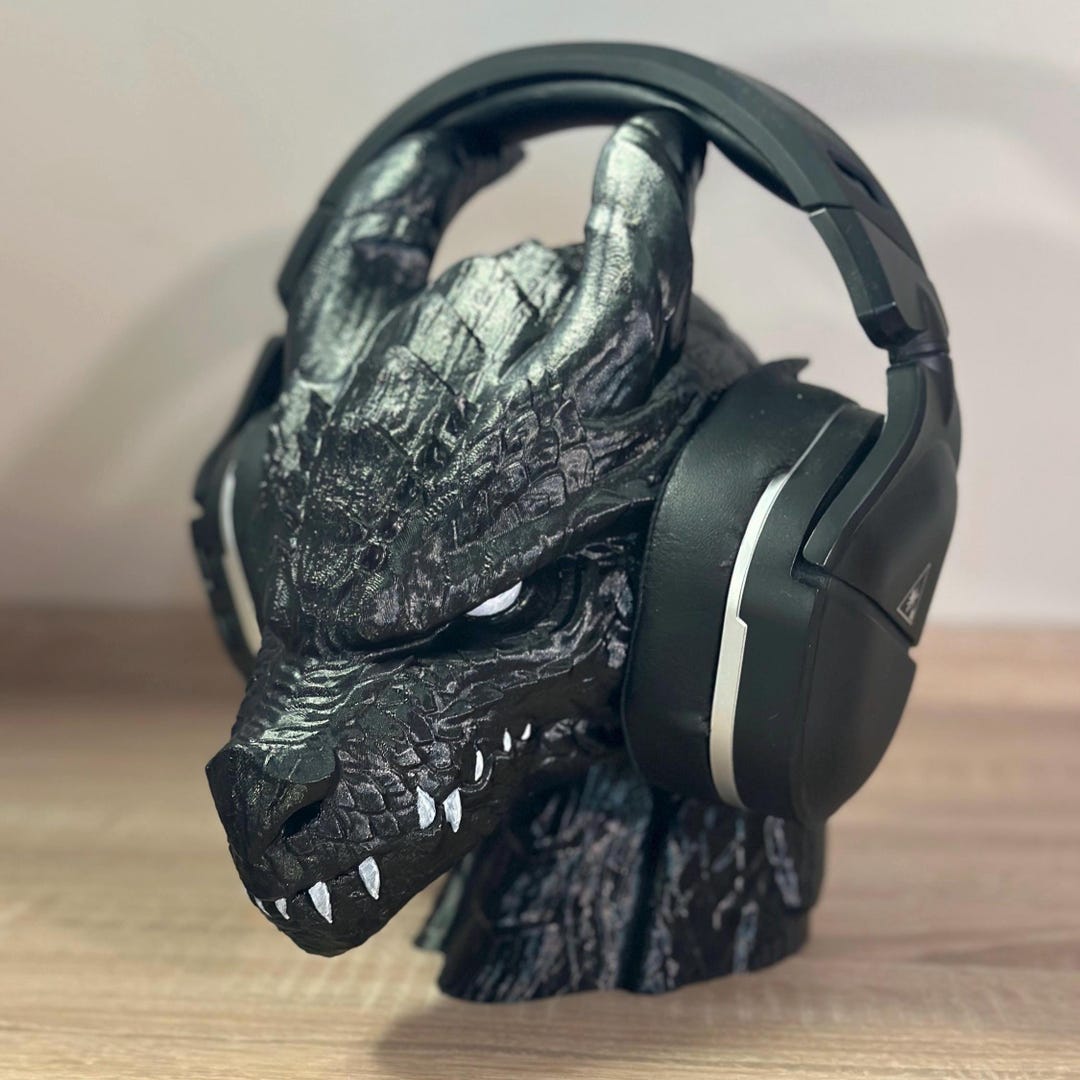 Dragon Headset Holder 3D Printed – Paintable Headphone Holder for ...