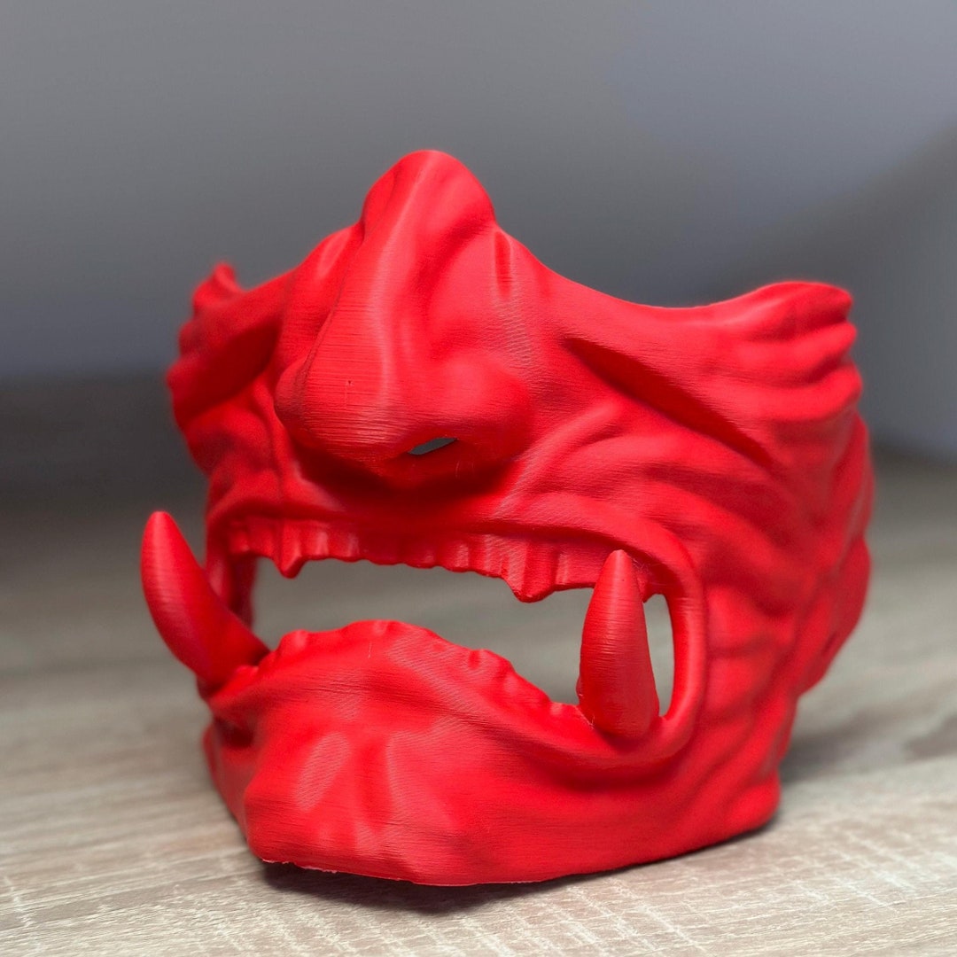 Oni Mask Cosplay - 3D Printed Monster Oni Mask for Carnival & Halloween ...