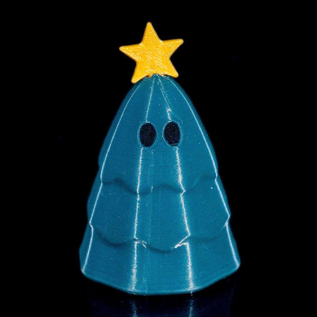 Cute 3D Printed Christmas Tree Ghost – Fun Decorative Figure for Winter ...