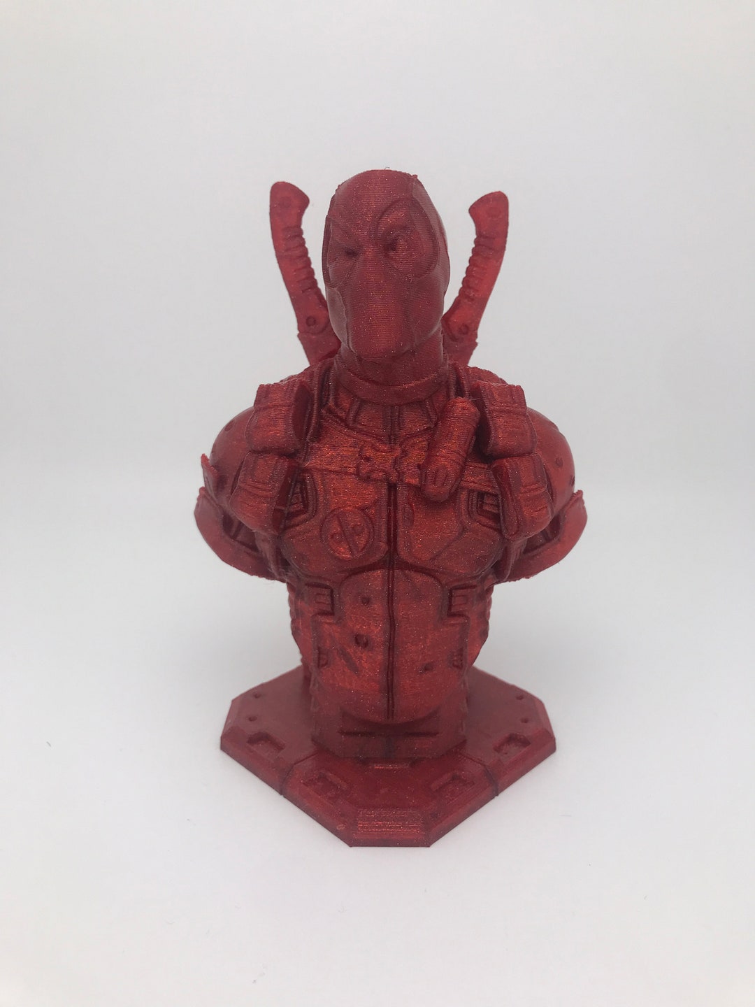 3D Printed Deadpool Bust Marvel Paintable - Etsy UK