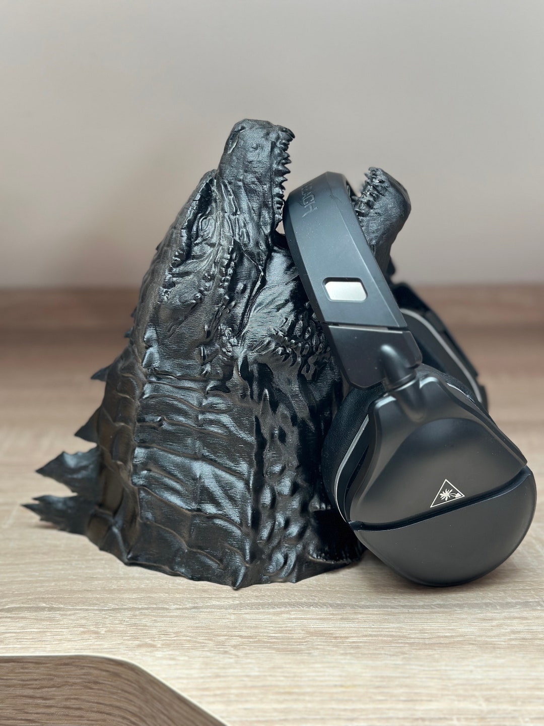 Godzilla High and Crystal Action Movie Headset Holder Paintable - Etsy