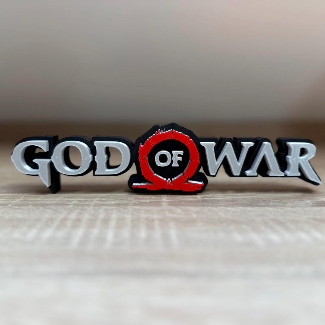 God of War Logo 3D Printed Stand – Perfect Gift for Gow Fans | Kratos ...