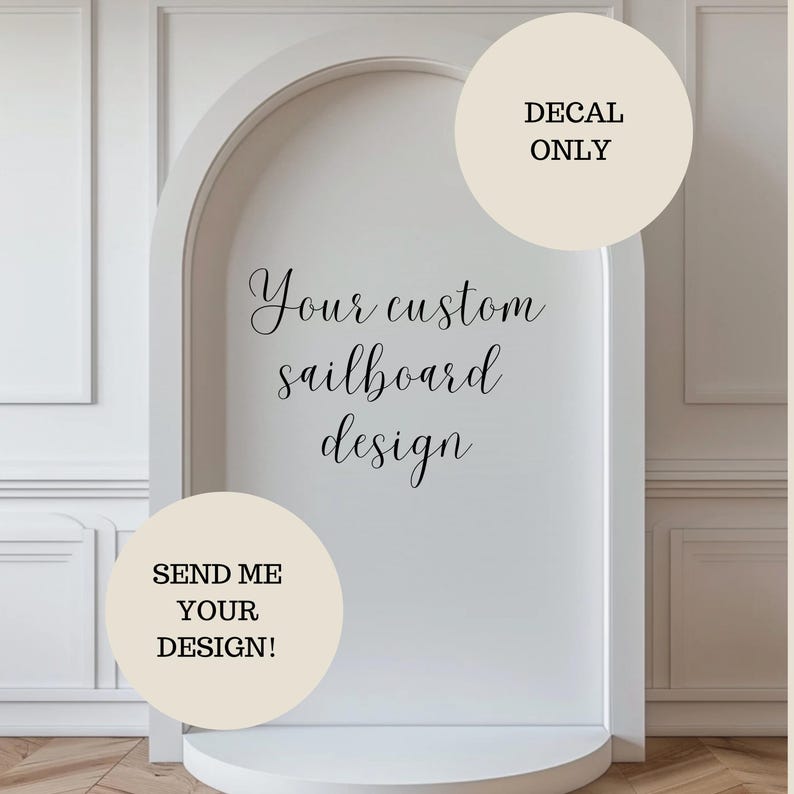 Custom Vinyl Decal, Text & Font Choice, Sailboard, Backdrop - Etsy UK