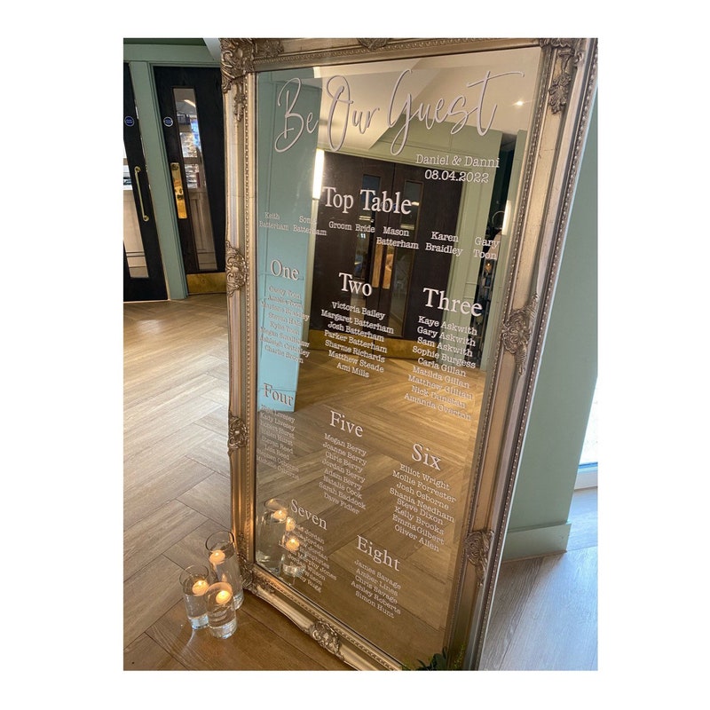 Mirror Seating Chart - Etsy