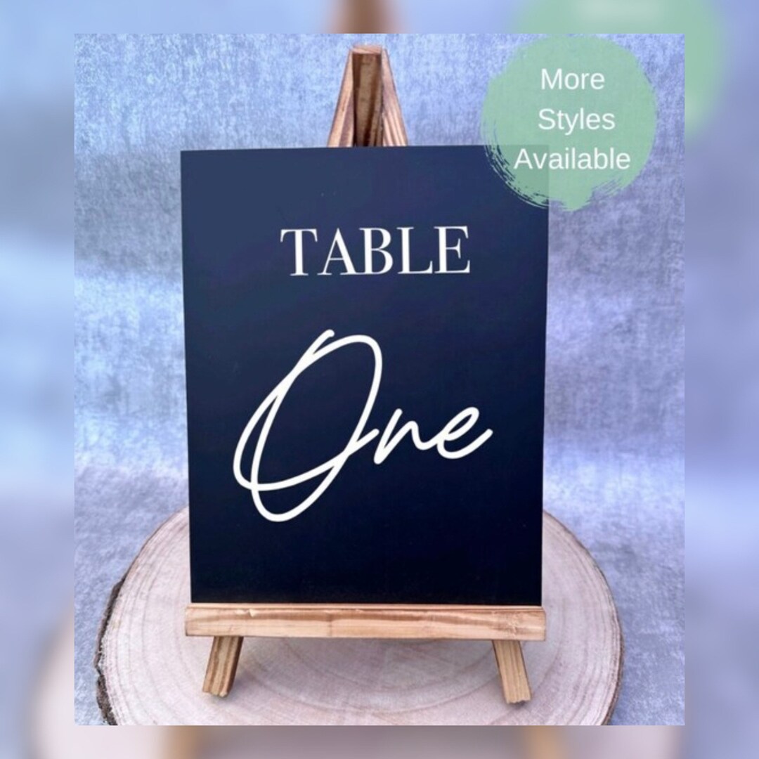 Wooden Chalk Wedding Table Sign Table Number Centre Piece Custom ...