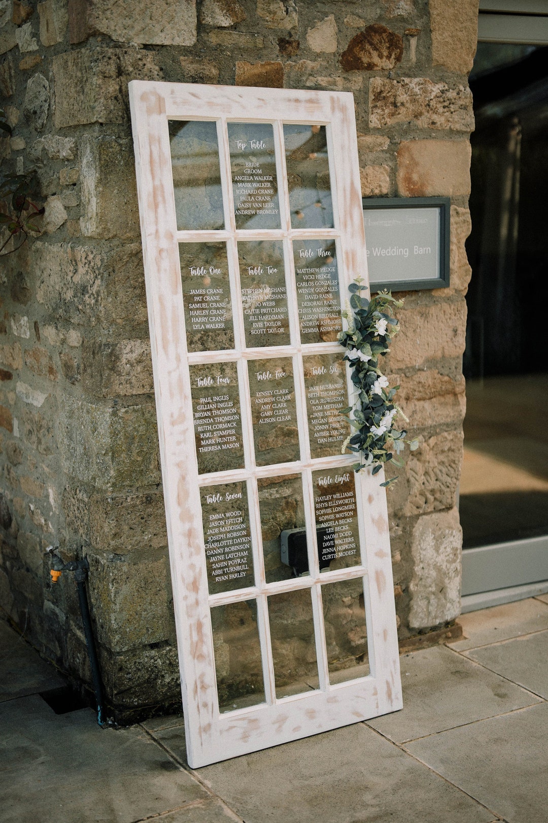 Wedding Mirror Decals Seating Plan Table Plan Sticker Sign Chart Cute ...