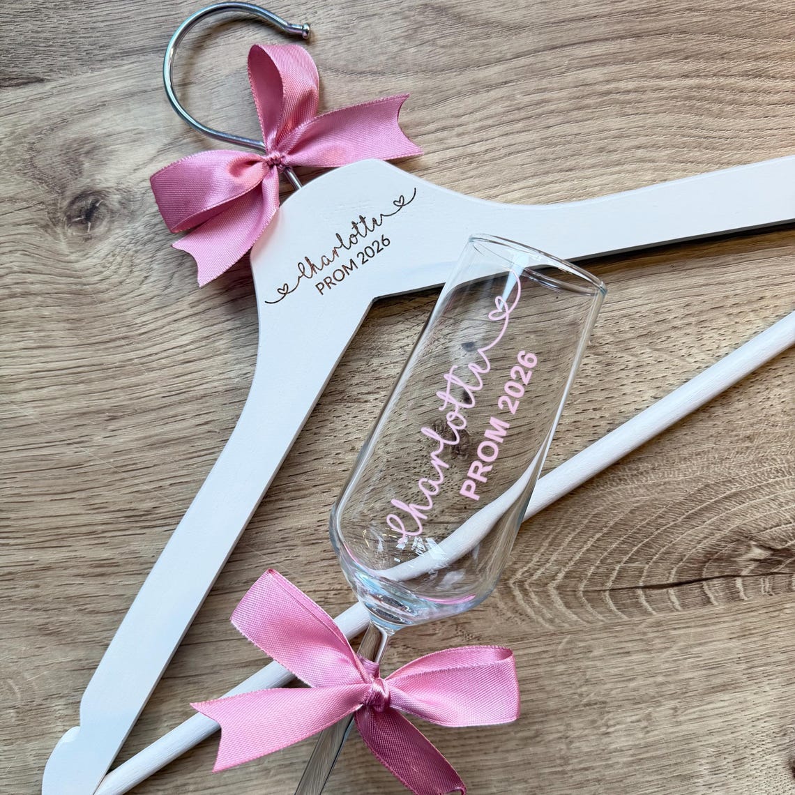 Personalized Prom Champagne Flute & Hanger Set | 2026 Keepsake - Etsy