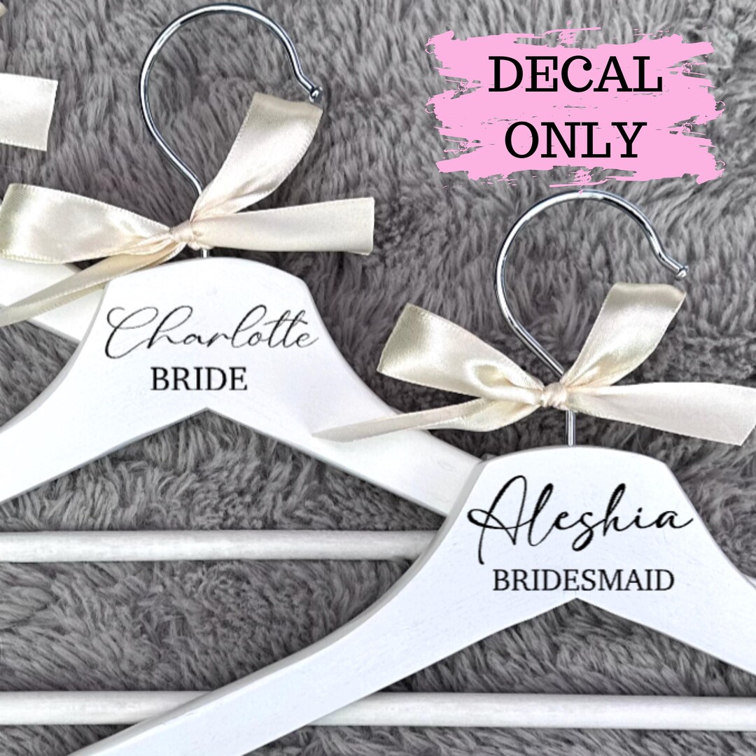 Coat Hanger Wedding Decals | Sticker Only | Wedding | Bride | Groom - Etsy
