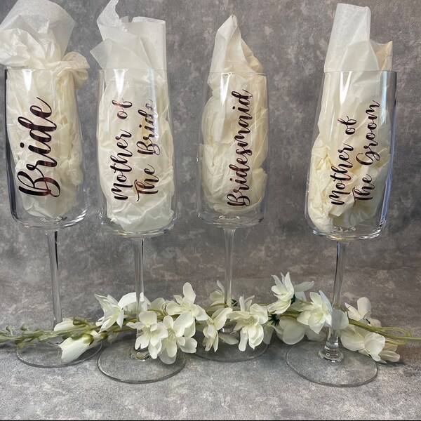Personalised Champagne Flutes - Etsy UK