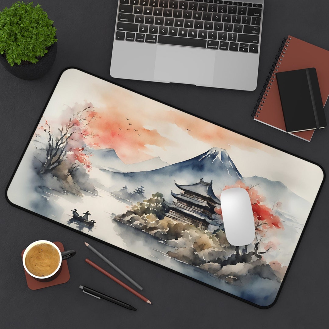 Japanese Desk Mat, Minimalist Desk Mat, Tokyo Desk Mat, Retro Desk Mat ...