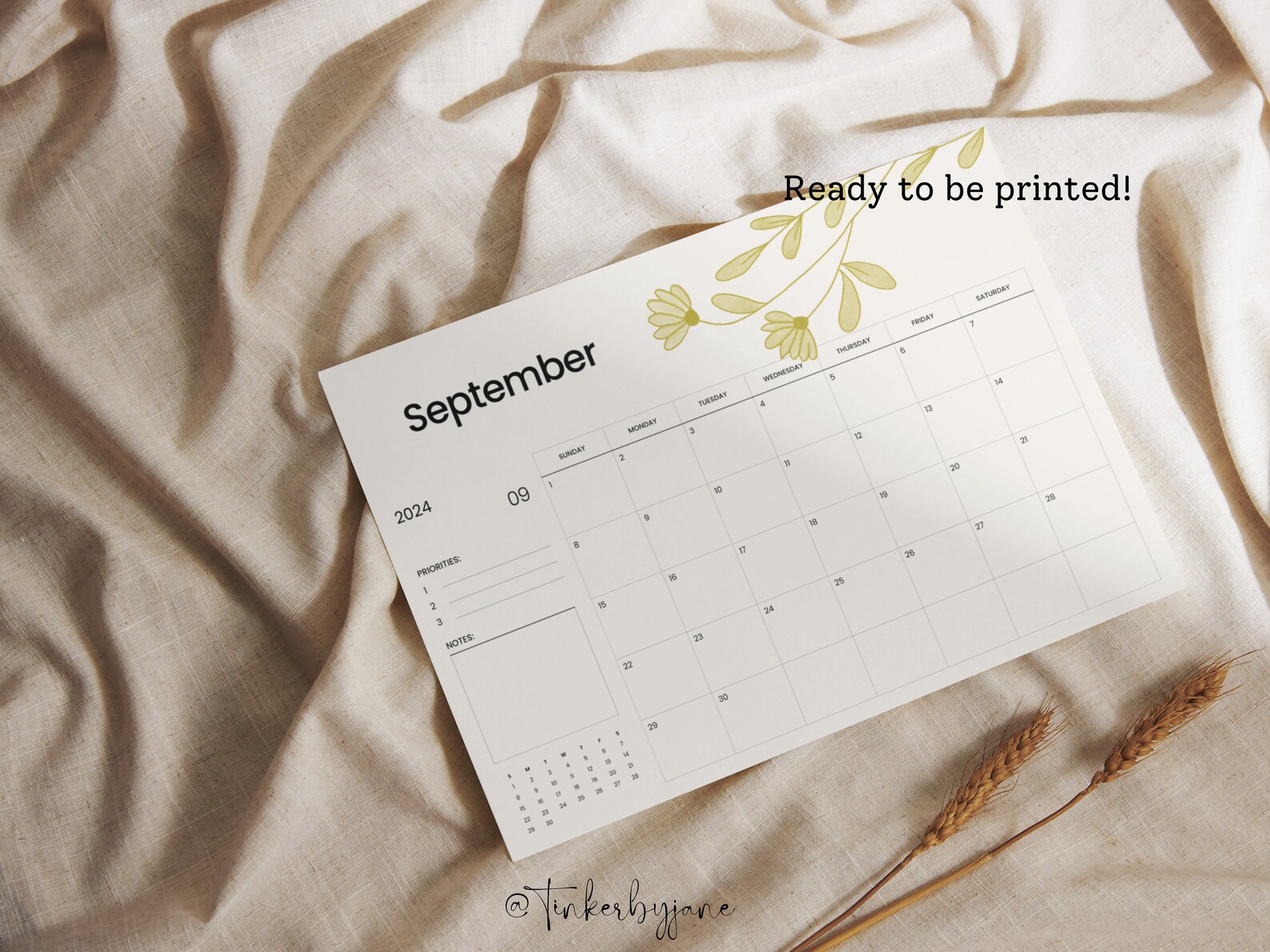 Printable Calendar 2024 Minimalist Monthly Planner 2024 A4 Size ...