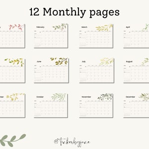 Printable Calendar 2024 Minimalist Monthly Planner 2024 A4 Size ...