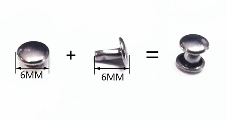 6-8mm Double Capped Rivets Gun Metal Black 100 Sets - Etsy Hong Kong