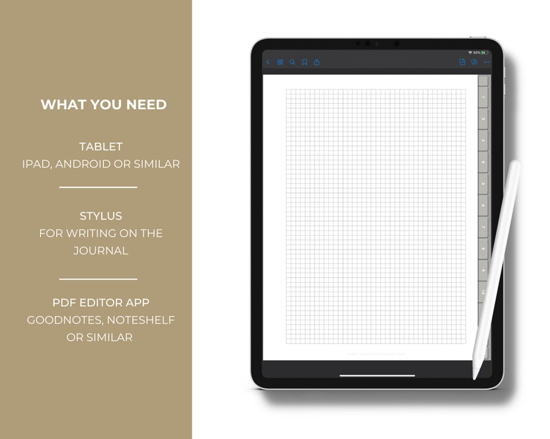 Digital Note Taking Template for Notability, Goodnotes, Noteshelf ...