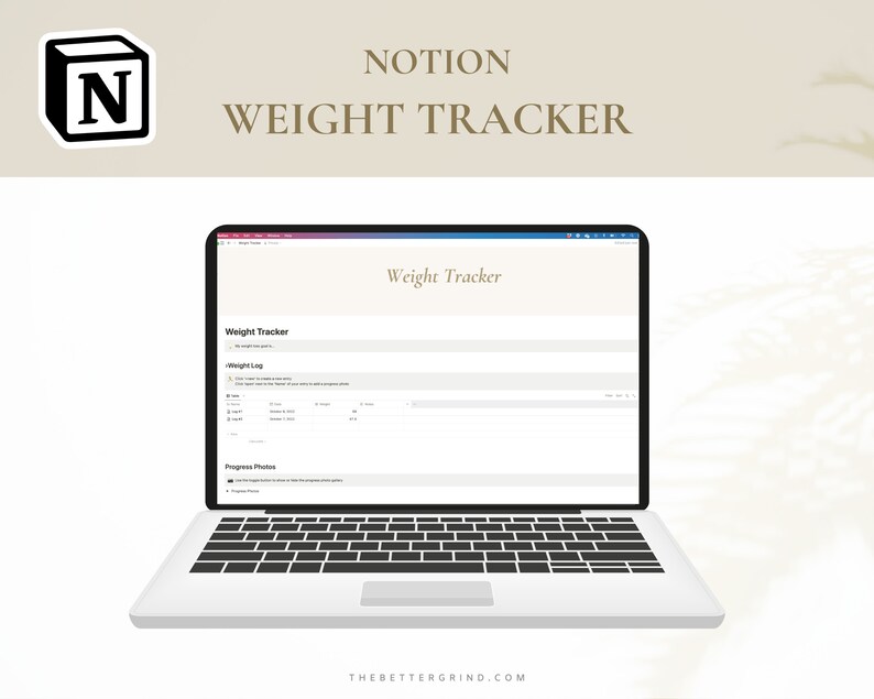 Digital Weight Loss Tracker for Notion, Weight Loss Journal, Weight Loss Chart, Track Your ...