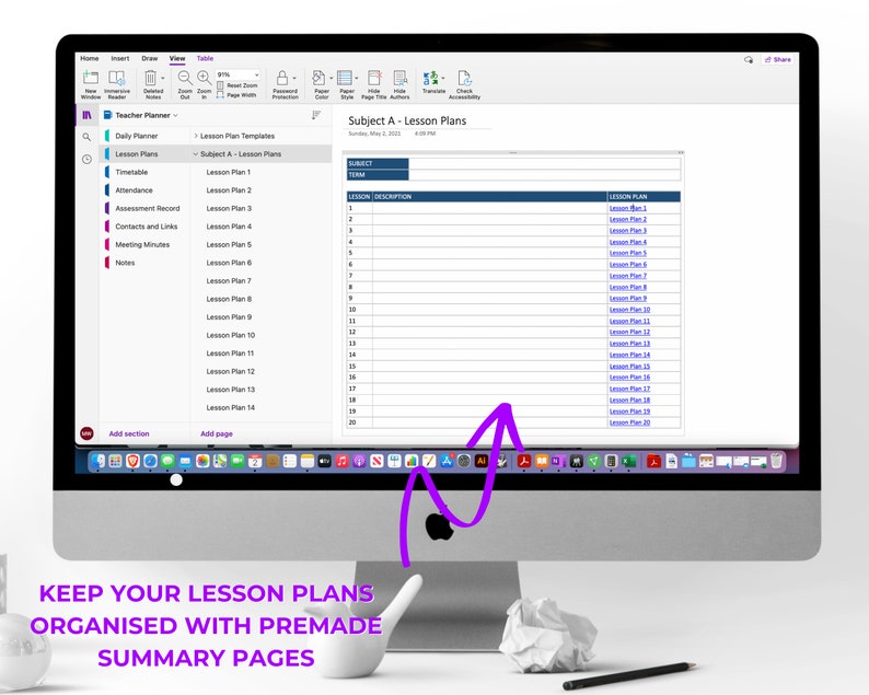 Onenote Teacher Planner Onenote Undated Digital Planner for | Etsy ...