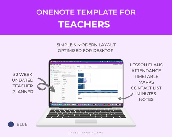 Onenote Teacher Planner Onenote Undated Digital Planner for | Etsy ...