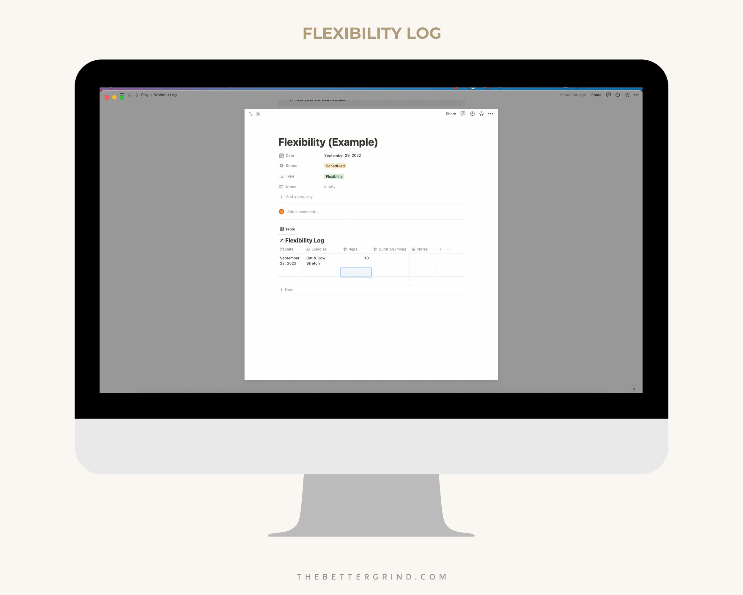 Notion Workout Template, Fitness Planner, Digital Workout Log for ...