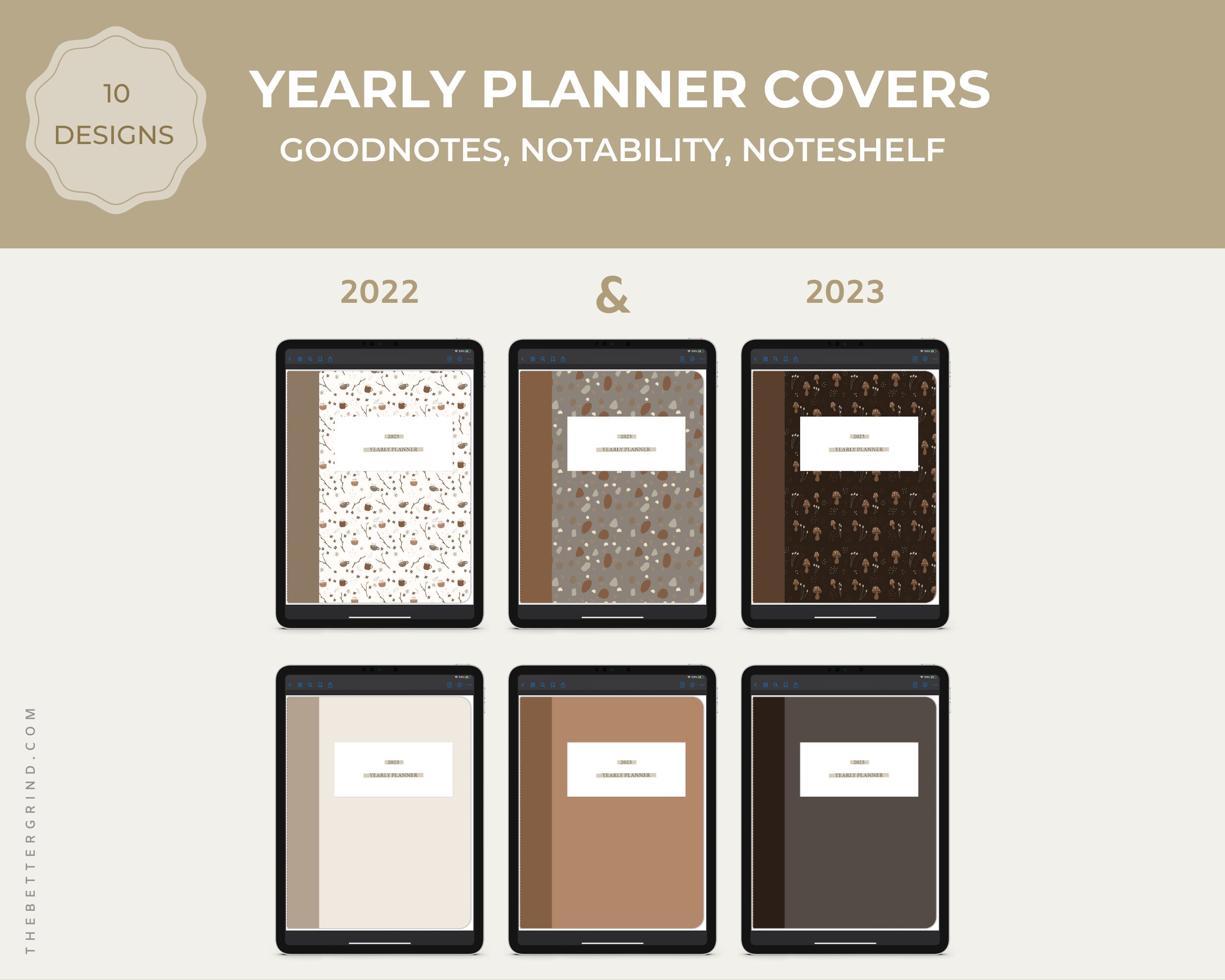 Digital Planner Cover, Boho Aesthetic Planner Cover for 2022 & 2023 ...