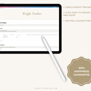 Digital Weight Loss Tracker for Notion, Weight Loss Journal, Weight Loss Chart, Track Your ...
