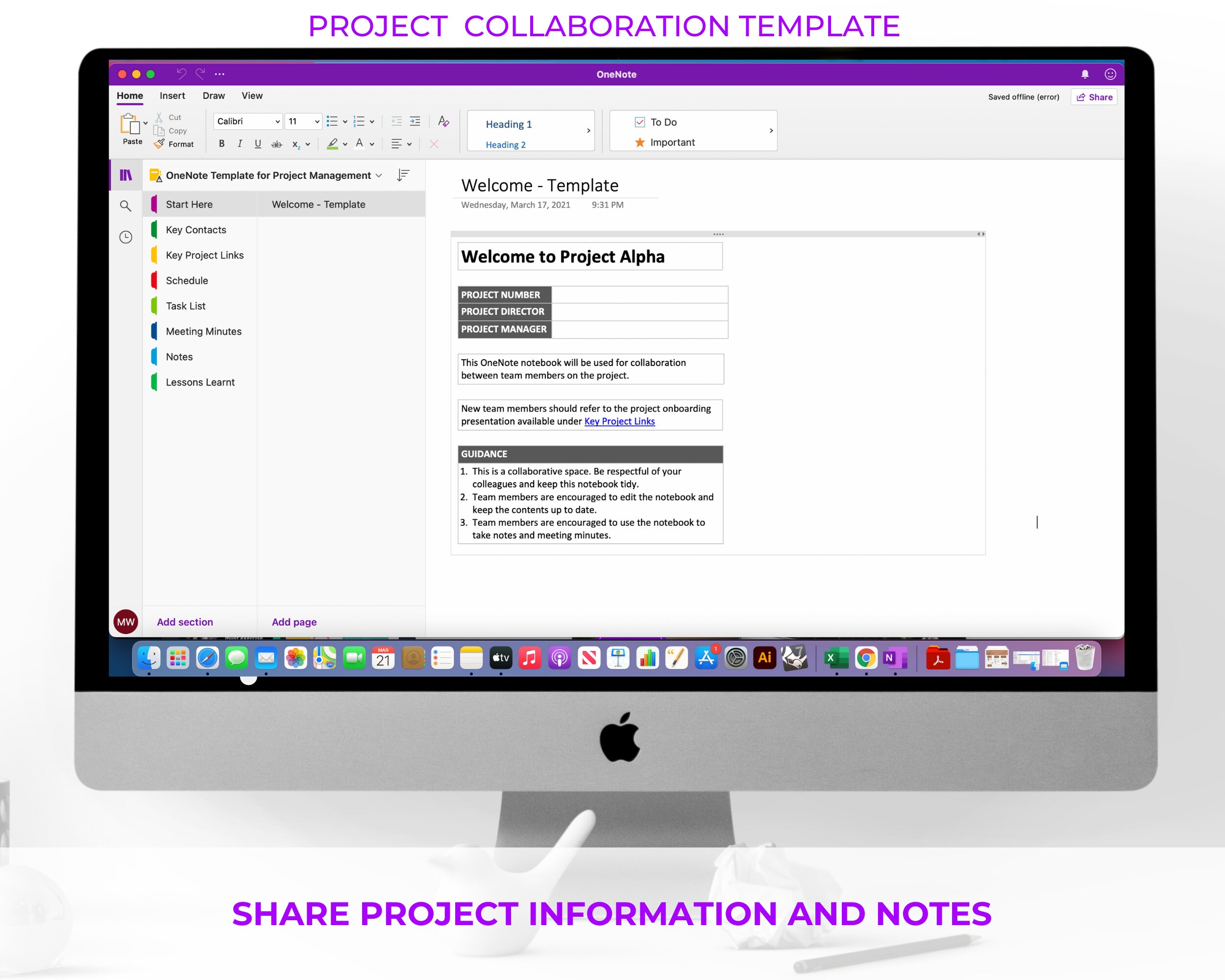 Onenote Project Management Template Bundle Weekly Planner - Etsy