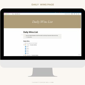 Daily Wins Notion Template Daily Digital to Do List for - Etsy