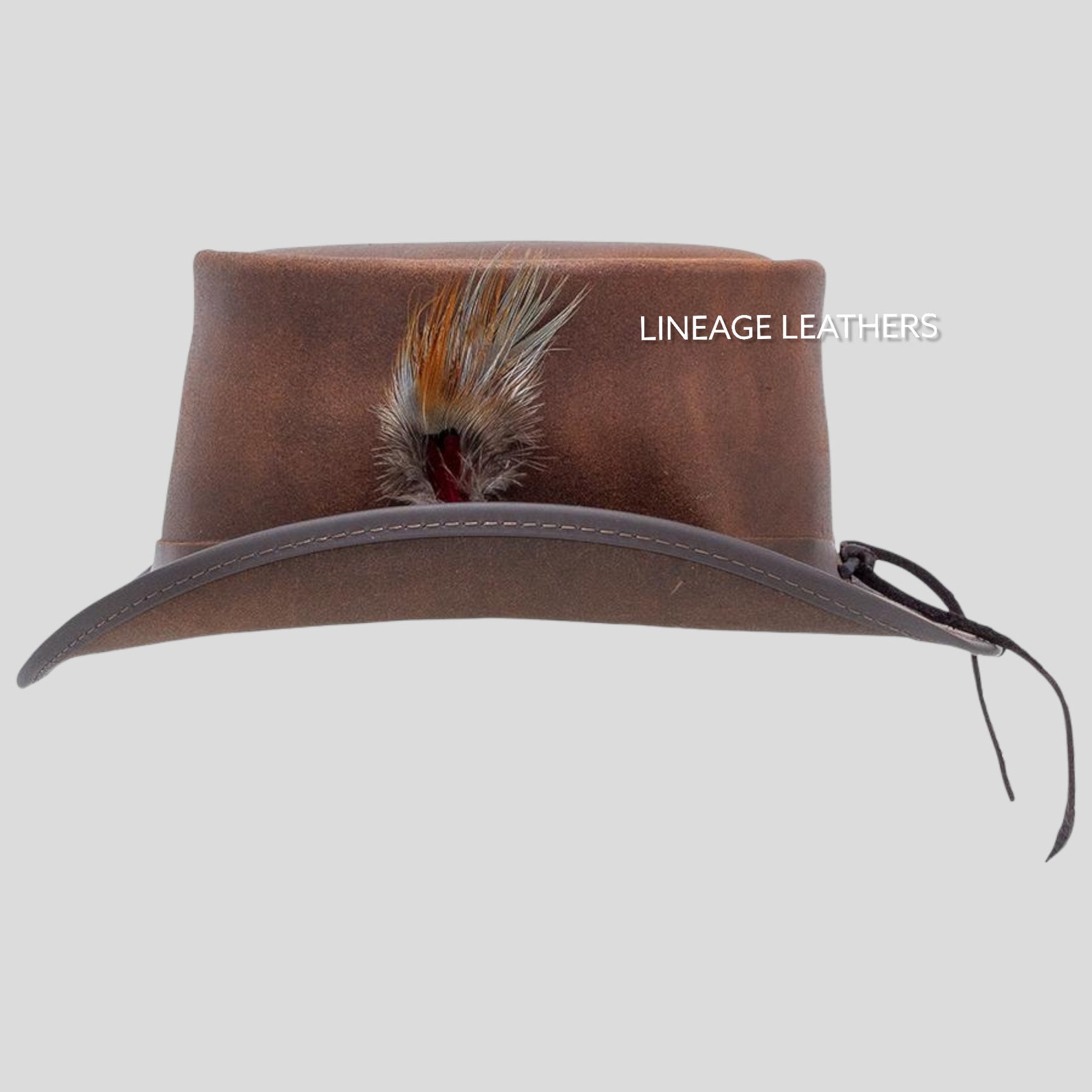 Top Hat Feather Band Brown Color Handmade With 100% - Etsy