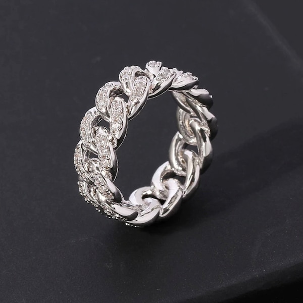 Pave Diamond Ring - Etsy