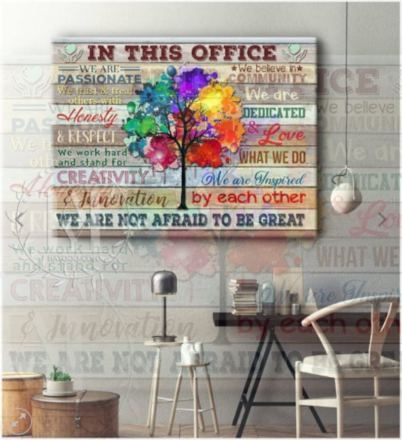 Best Office Decor Idea With Teamwork Motivation Canvas in This Office ...