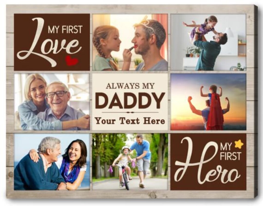 Personalized Canvas | Happy Fathers Day | Custom Photo | Canvas Print ...
