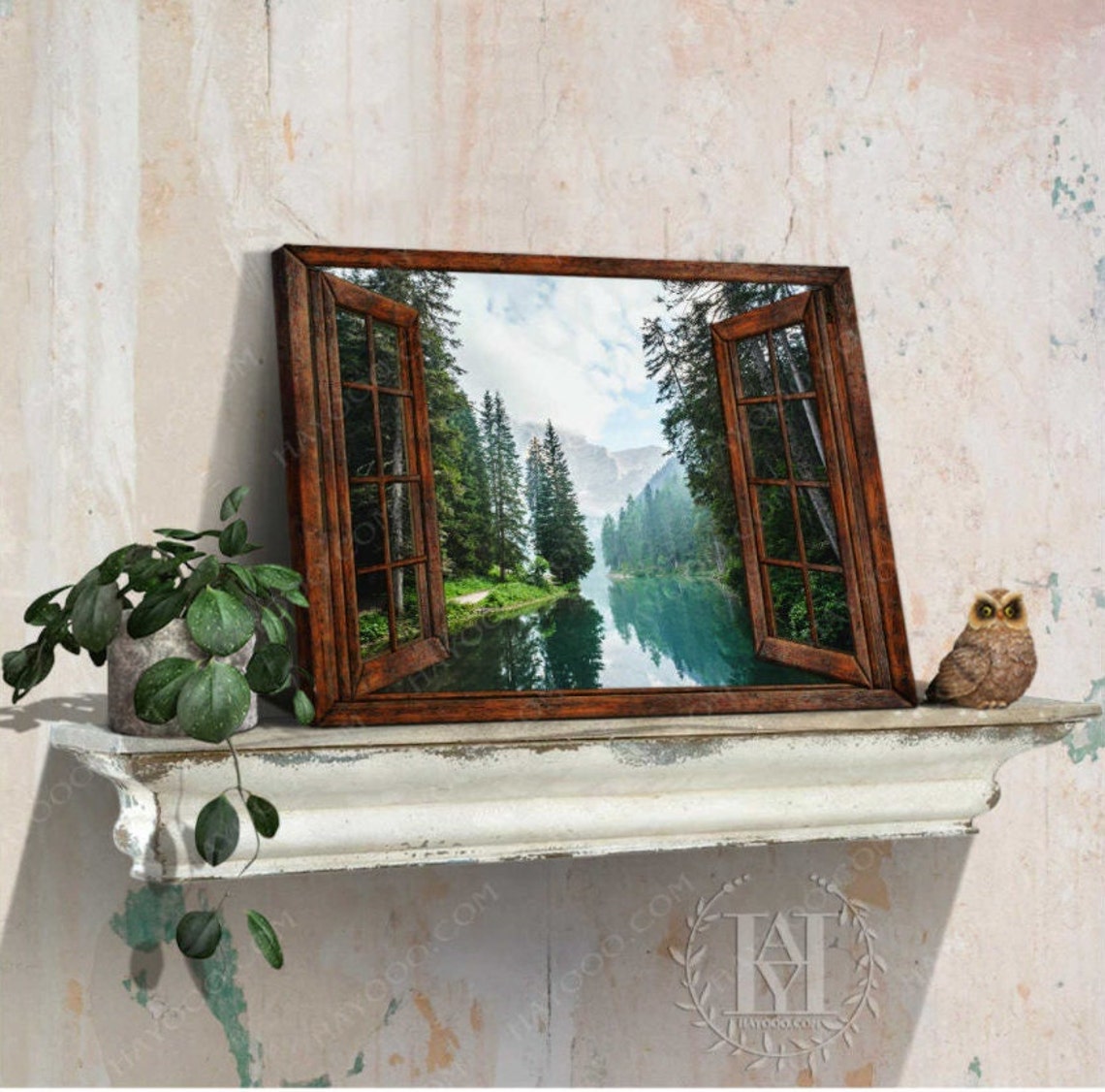 Canvas Painting Wall Art Home Decor Faux Window Canvas - Etsy