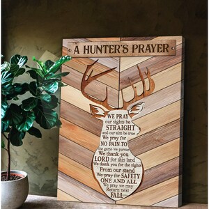 A Hunter's Prayer Deer Wall Art Deer Picture Wall Decor Inspirational ...