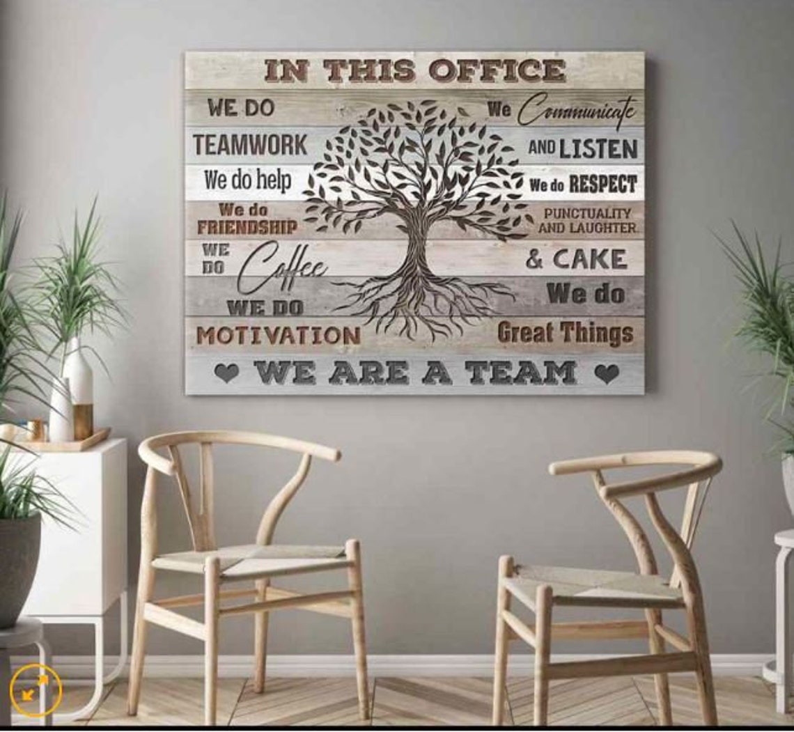 Teamwork Canvas Print Office Wall Art Printable Wall Art - Etsy