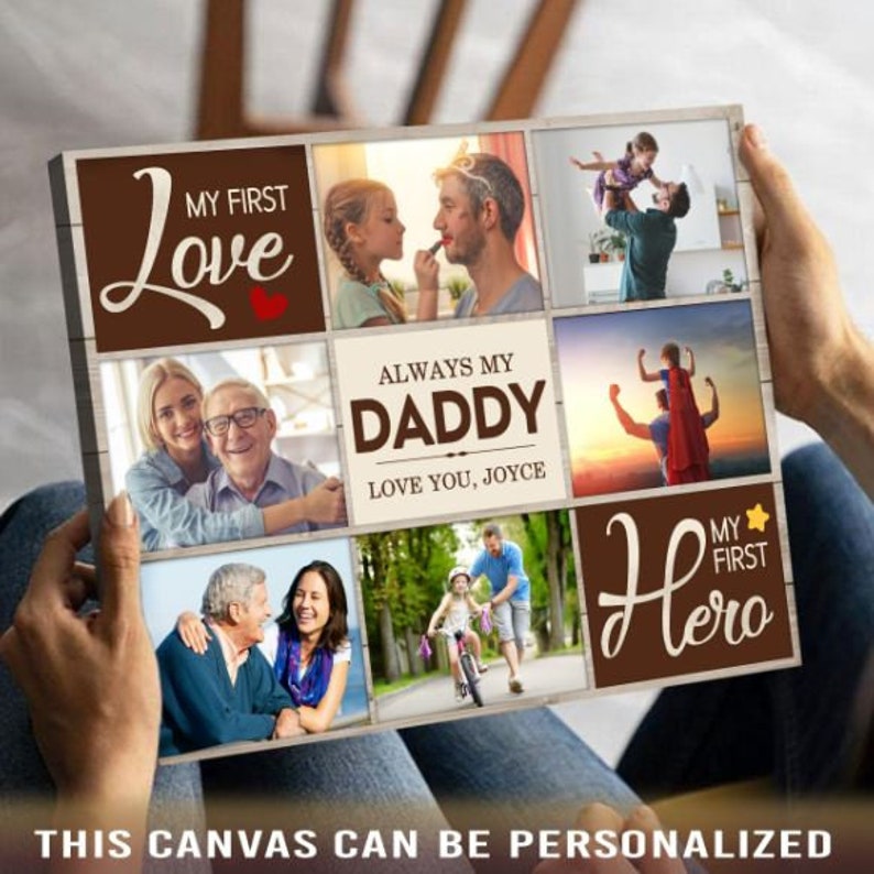 Personalized Canvas | Happy Fathers Day | Custom Photo | Canvas Print ...