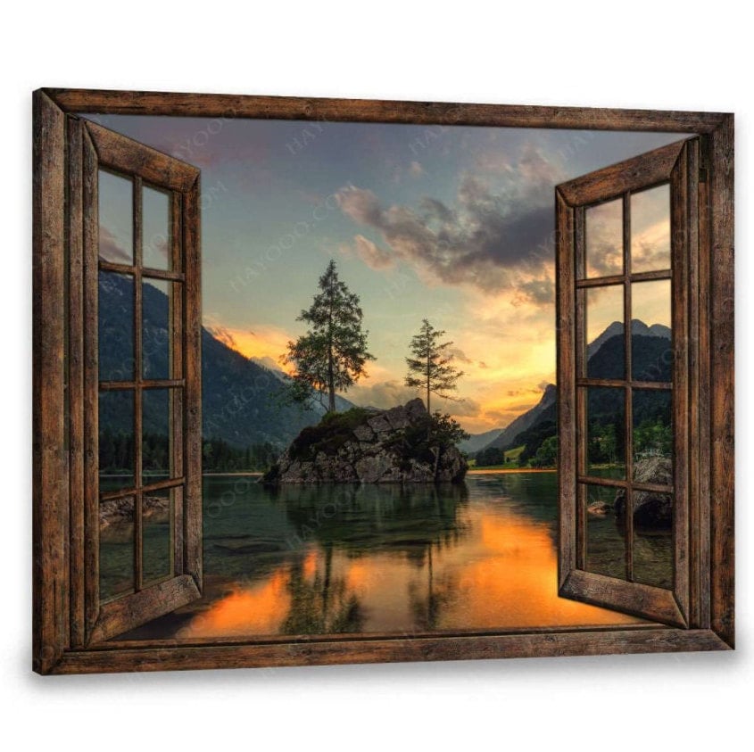 Lake House Decor Nature Wall Art Large Wall Art Canvas - Etsy