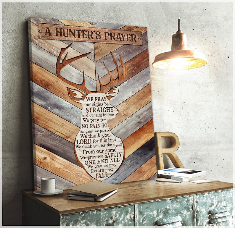 A Hunter's Prayer Deer Wall Art Deer Picture Wall Decor Inspirational ...