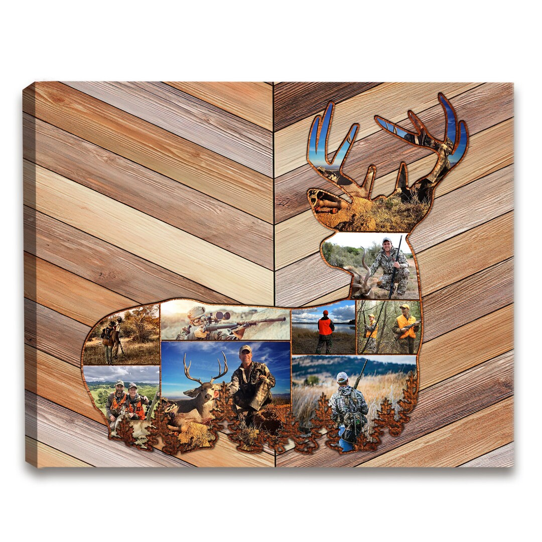 Personalized Deer Hunting Memories | Custom Hunting Collage Canvas ...