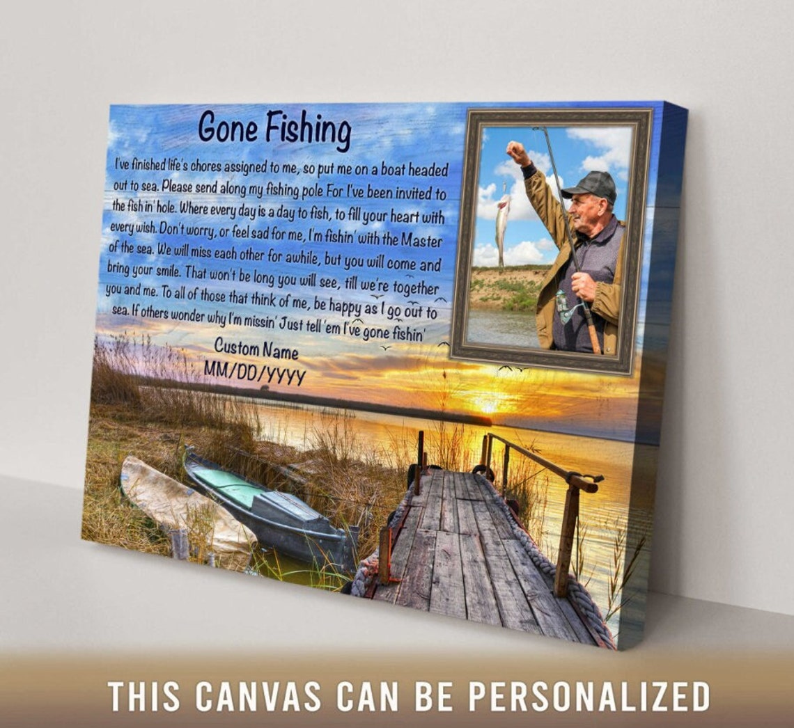 Fishing Memorial Personalized Gift Custom Couple Gift - Etsy