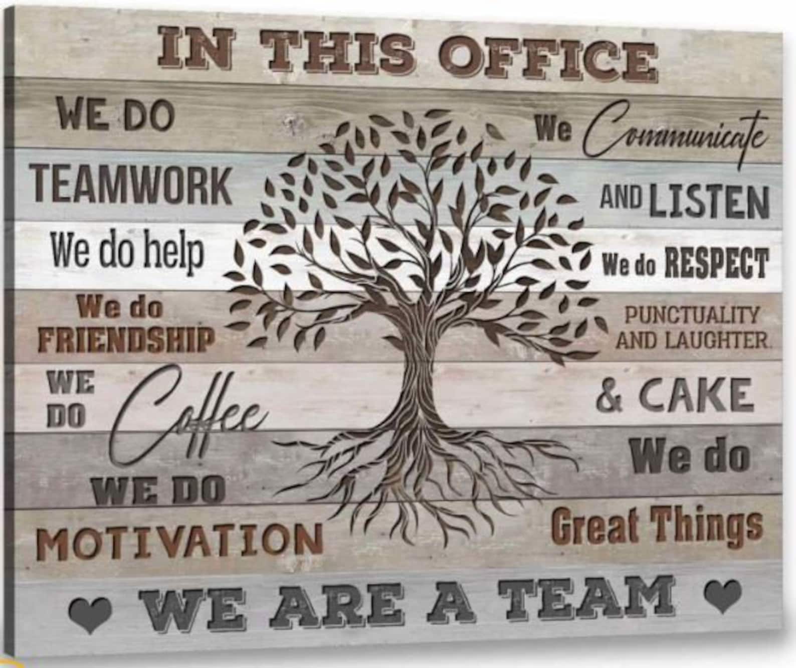 Teamwork Canvas Print Office Wall Art Printable Wall Art - Etsy