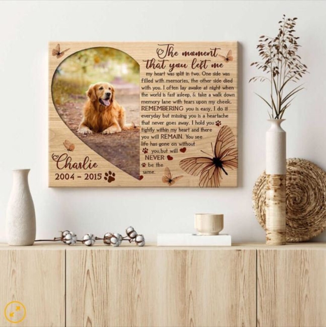Custom Dog Portrait | Photo Gift | Remembrance Gift | Sympathy Gift ...