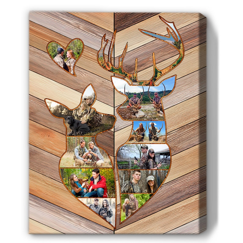 Personalized Deer Hunting Custom Couples Collage Canvas - Etsy