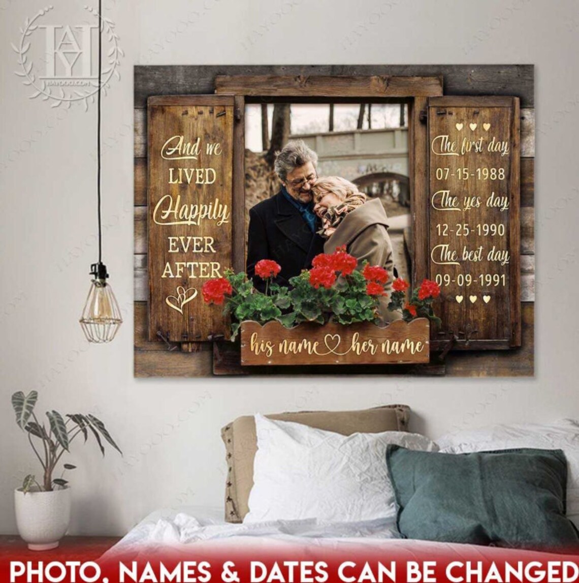 Wall Decor Custom Couple Canvas Personalized Canvas - Etsy