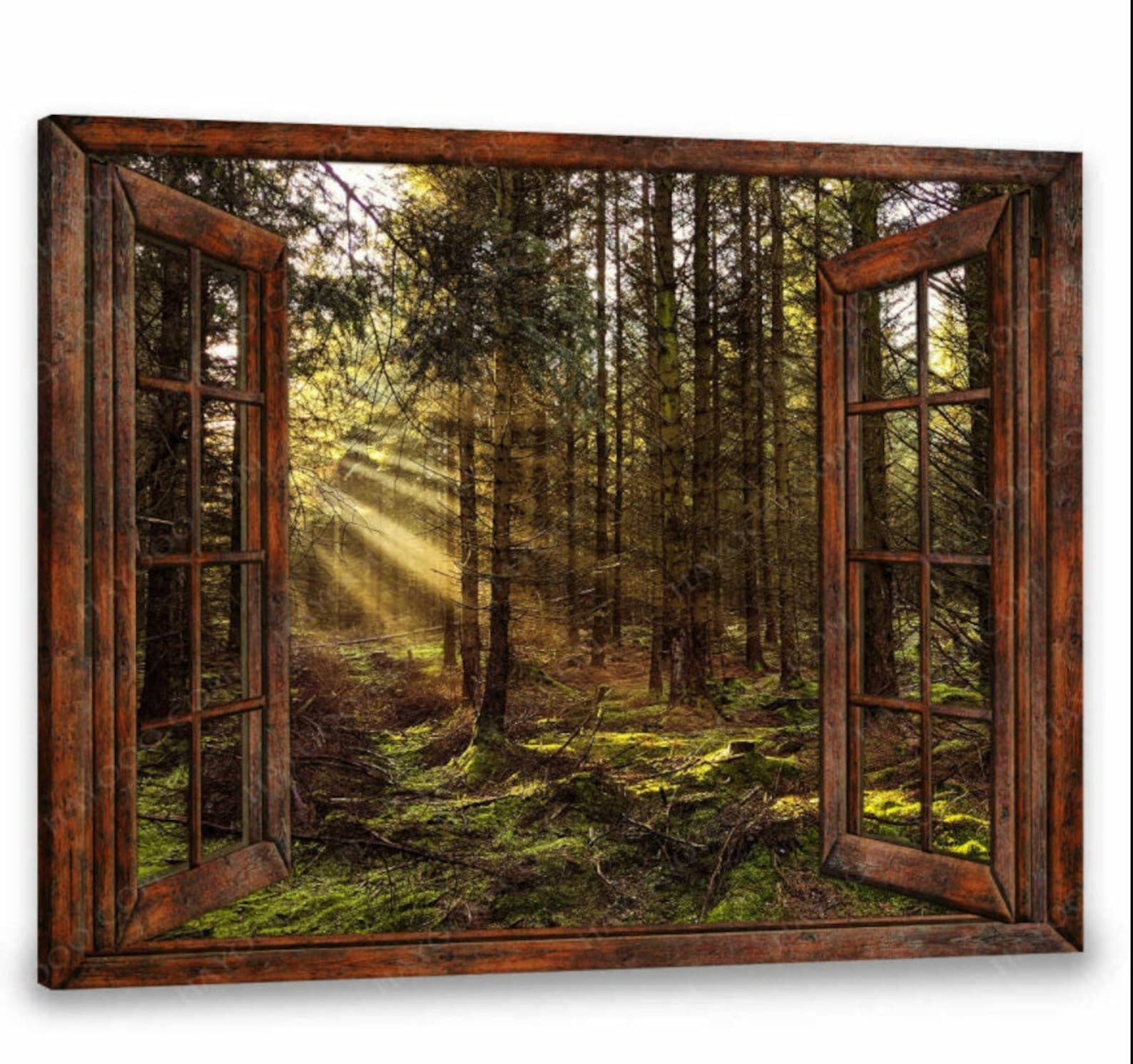 Canvas Painting Wall Art Home Decor Faux Window Canvas - Etsy