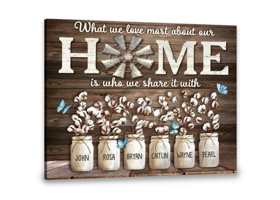 Custom Canvas Prints | Personalized Names | Anniversary Gift | Family ...