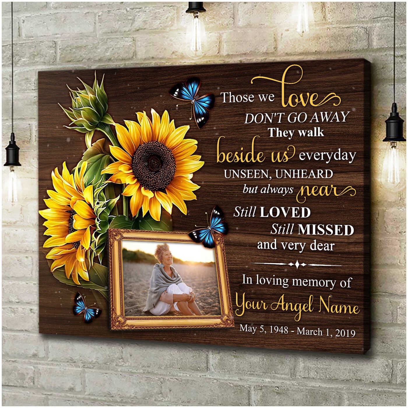Memorial Photo Gifts Those We Love Canvas Prints Sympathy - Etsy