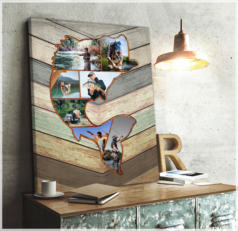 Personalized Fishing Memories Custom Fishing Collage Canvas - Etsy