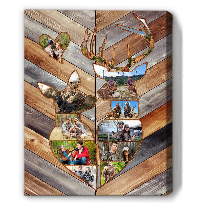 Personalized Deer Hunting Custom Couples Collage Canvas - Etsy