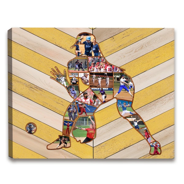 Custom Photo Collage Softball - Etsy